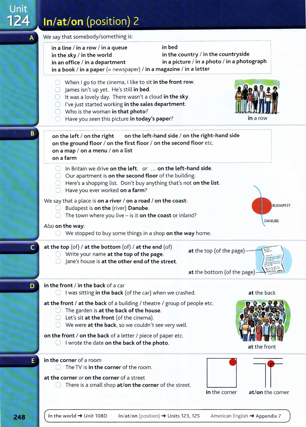 Prepositions of place and movement