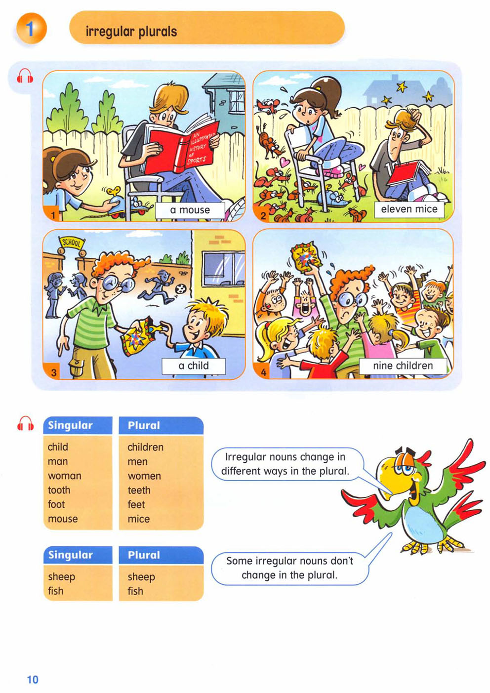 A, an and plural nouns
